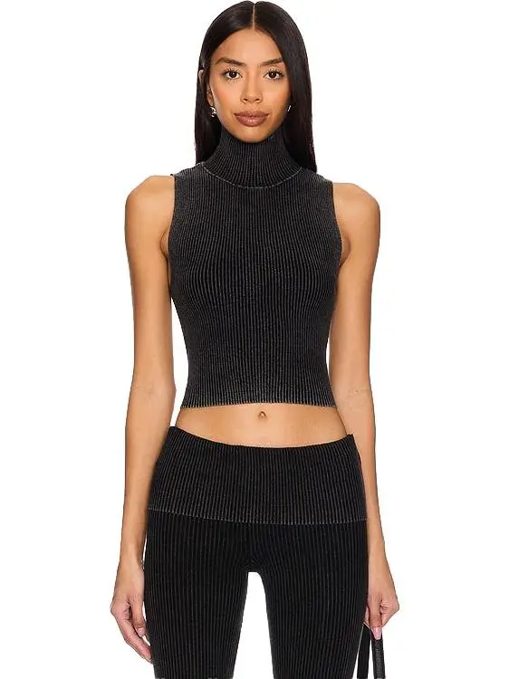 H:OURS Althea Top - Charcoal Grey