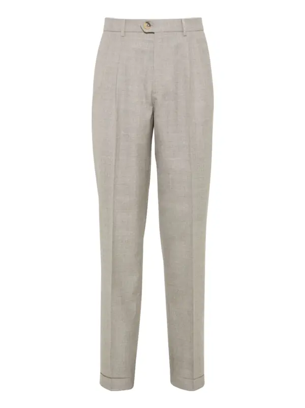 Brunello Cucinelli Pleat-detail Tailored Trousers - Neutrals