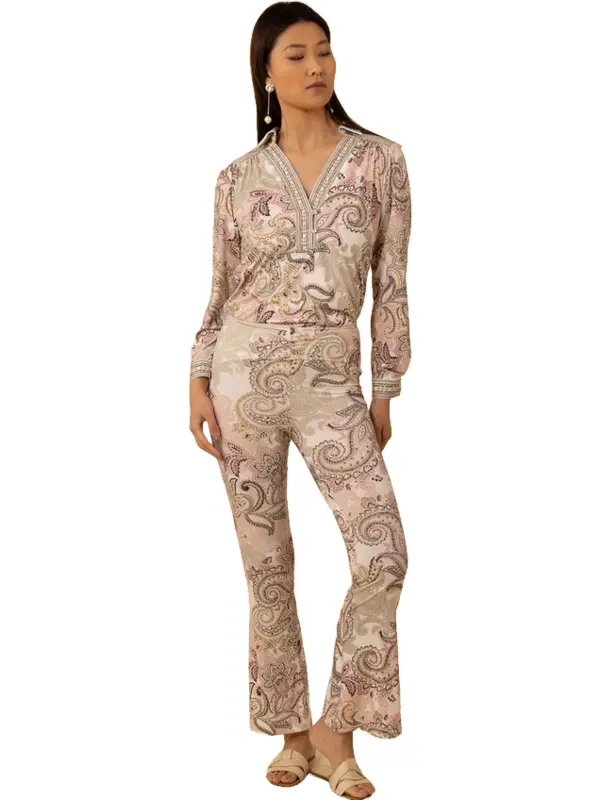 Hale Bob Opal Jersey Pant - Neutral