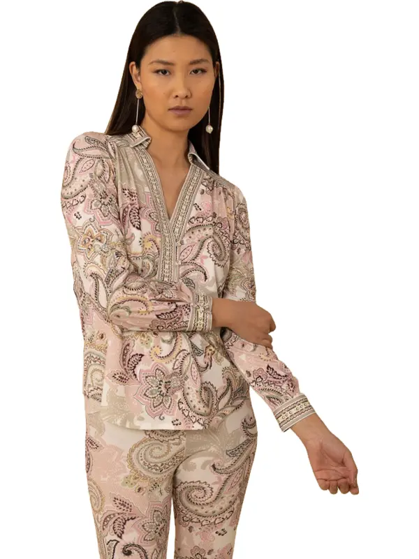Hale Bob Anya Jersey Top - Neutral