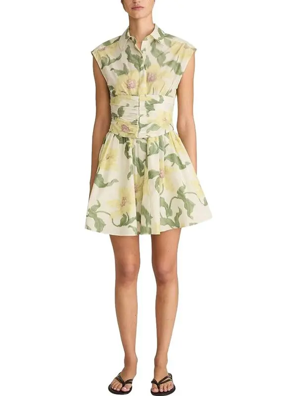 Rebecca Taylor Nouveau Fleur Corseted Mini Dress - Snow Combo