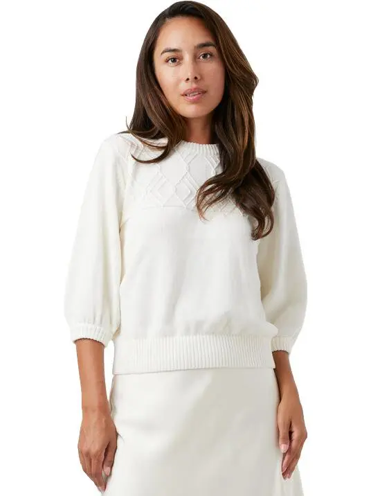 BY TESS COLLECTION Rory Sweater - White