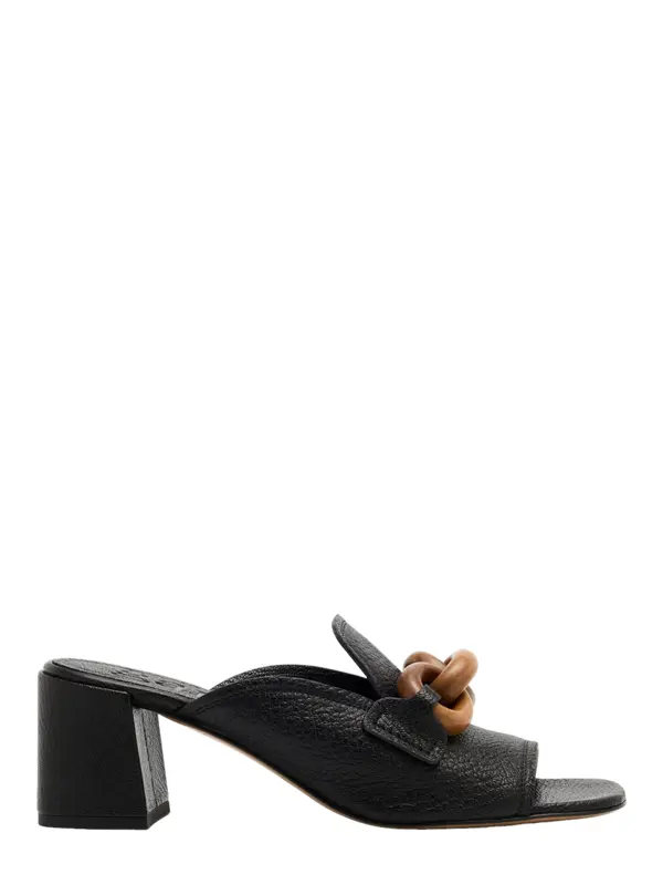 PEDRO GARCIA Umita Leather Loafer Mules - Black