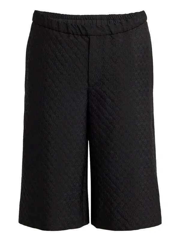 Alexander McQueen Skull Jacquard Pajama Shorts - Nero/nero