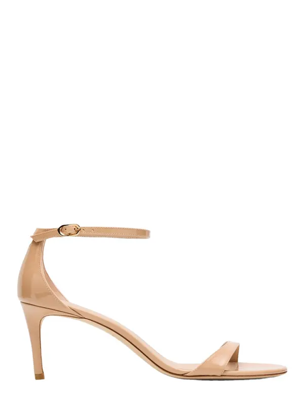 STUART WEITZMAN Nudist Ii 75 Patent Leather Sandals - Adobe