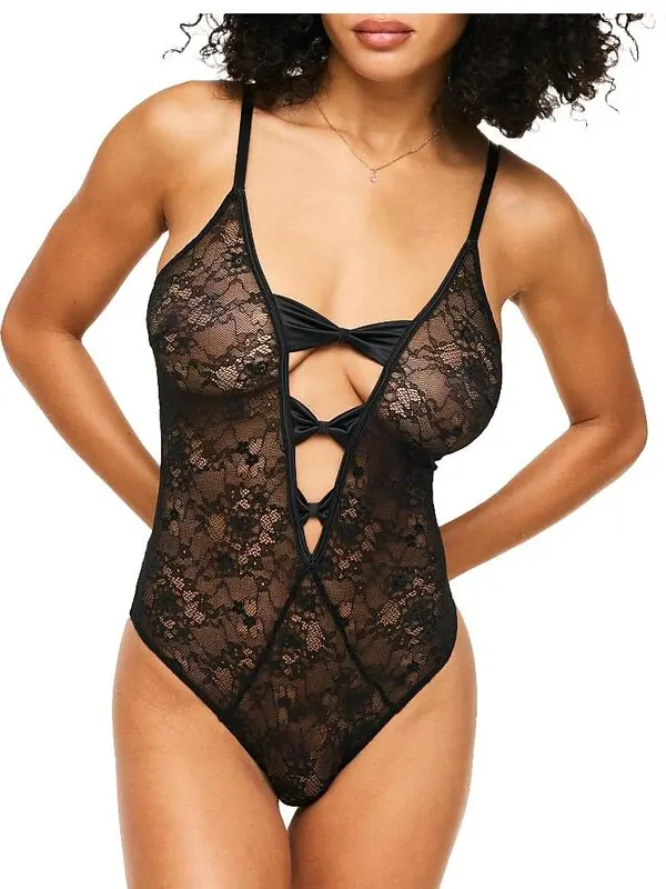 ADORE ME Nelle Lace Bodysuit - Black
