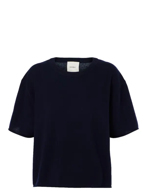 LISA YANG Cila Knitted T-shirt - Blue