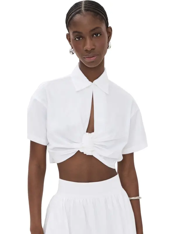 DE LORETA Myriam Blouse - White