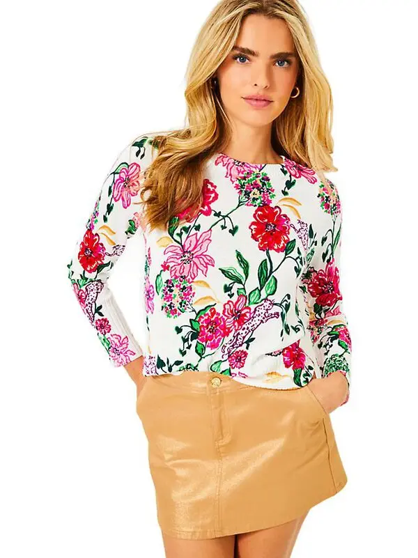 Lilly Pulitzer Colette Shimmer Mini Skirt - Gold Metallic
