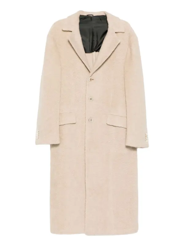 Kiton Single-breasted Coat - Neutrals