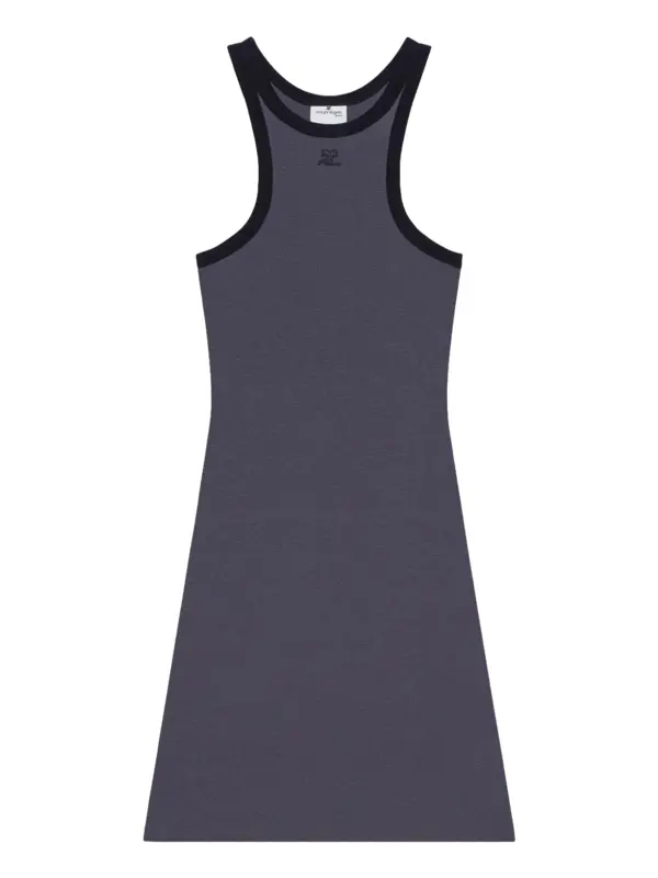 COURREGES Cotton Scuba Dress - Blue