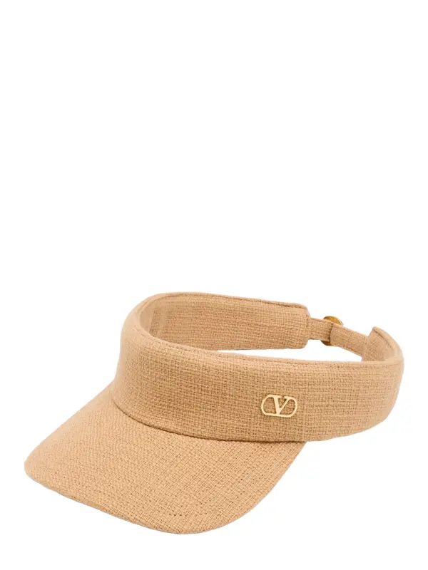 Valentino Garavani Vlogo Signature Visor - Hazelnut Multi