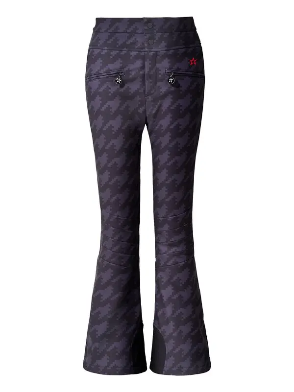 Perfect Moment High-waist Aurora Flare Pant - Black-houndstooth