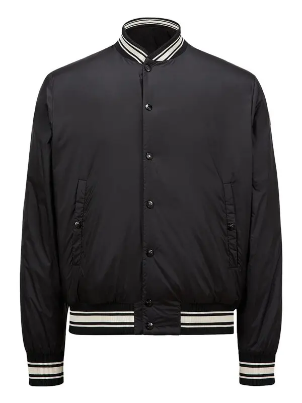 Moncler Bouchet Reversible Down Varsity Jacket - Black
