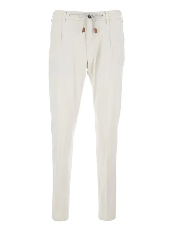 Eleventy Cotton Drawstring Waist Pants - Grey
