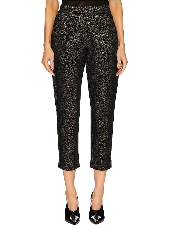 All Saints Aleida Lux Trousers - Black & Gold