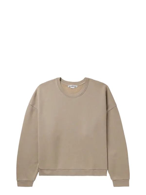 Acne Studios Fester U Garment-dyed Cotton-jersey Sweatshirt - Neutrals