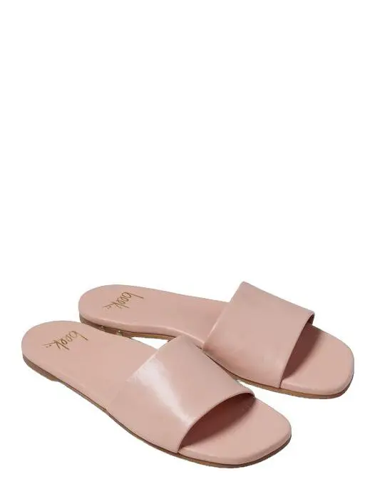 Beek Honeybird Leather Slide Sandal - Red