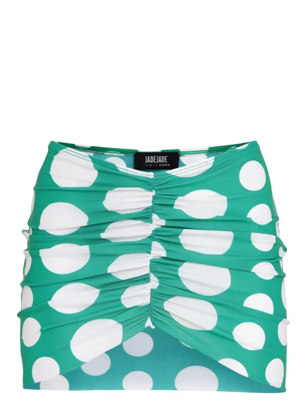 AMIR SLAMA Polka-dot Mini Skirt - Green