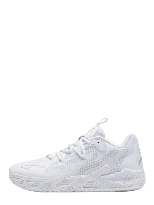 PUMA Mb.03 Lo Basketball Shoes - White-gray Fog