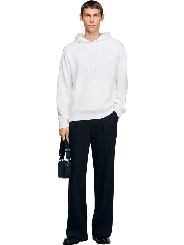 Sandro Logo Hoodie - Optic White