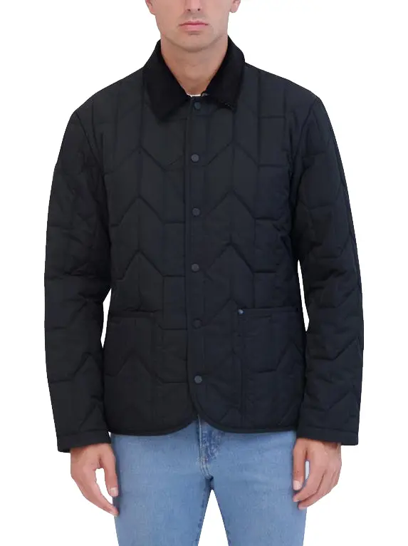Robert Graham Water Repellent Quilted Chore Coat - Black