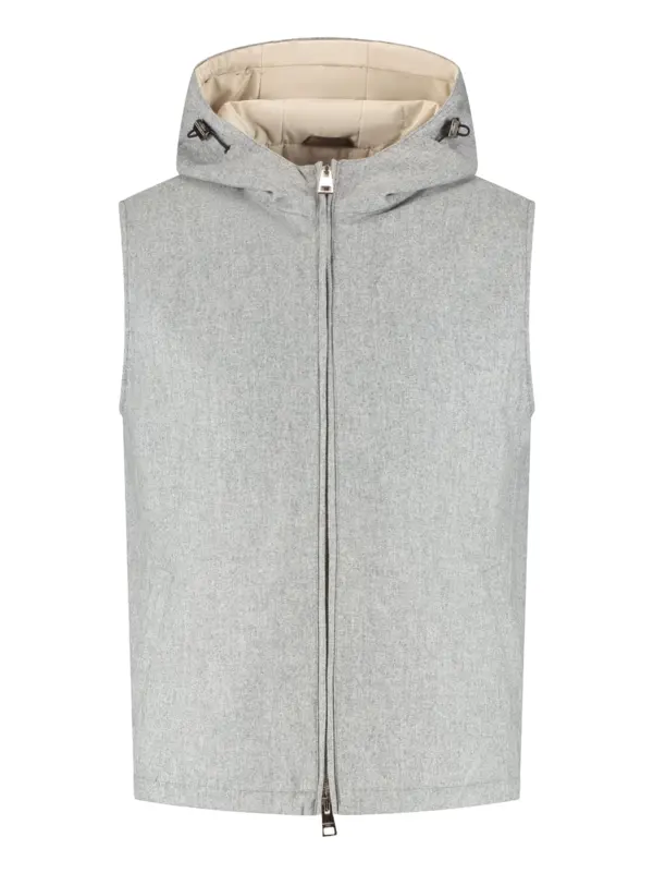 LUIGI BORRELLI Hooded Vest - Grey