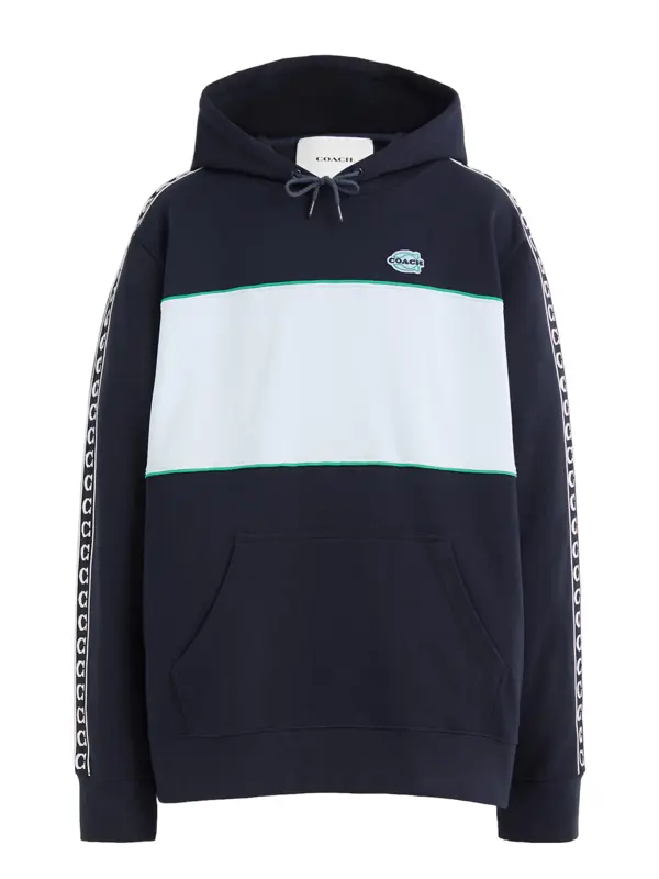Coach Restored Athleisure Hoodie In Organic Cotton - Navy/green