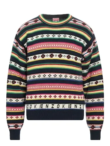 Kenzo Striped Knit Sweater - Blue