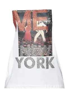 MARC ELLIS Cotton T-shirt With Glitter Print - White