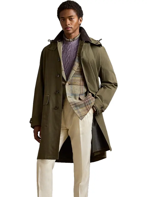 Ralph Lauren Olson Twill Hooded Coat - Thicket Moss