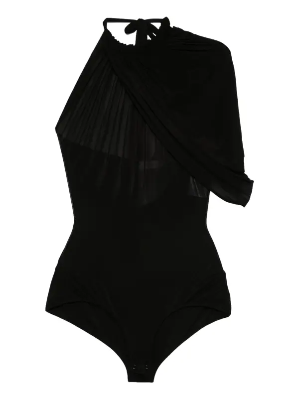 Magda Butrym Cape-effect Halterneck Bodysuit - Black