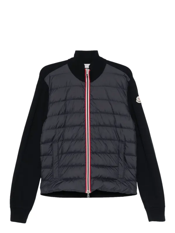 Moncler Padded-panel Cardigan - Blue
