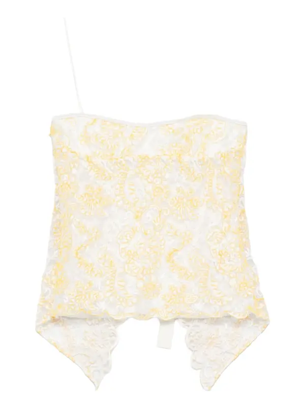 Christopher Esber Lace Camisole Top - White