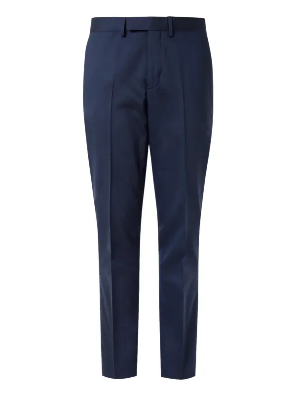 Mr P. Phillip Slim-fit Pleated Trousers - Blue