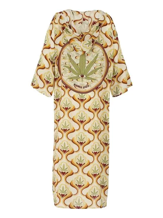 Henelle Hooded Printed Kaftan - Higher State