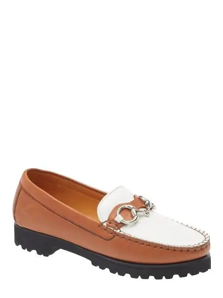 Robert Zur Soho Classic Bit Loafer - Honey/ White