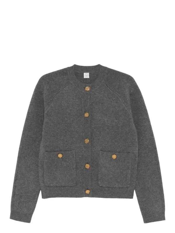 TOTÊME Hammered-buttons Cardigan - Grey