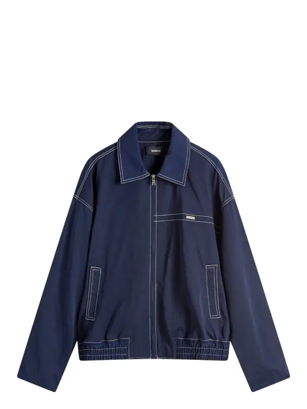 NAHMIAS Tech Twill Bomber Jacket - Navy