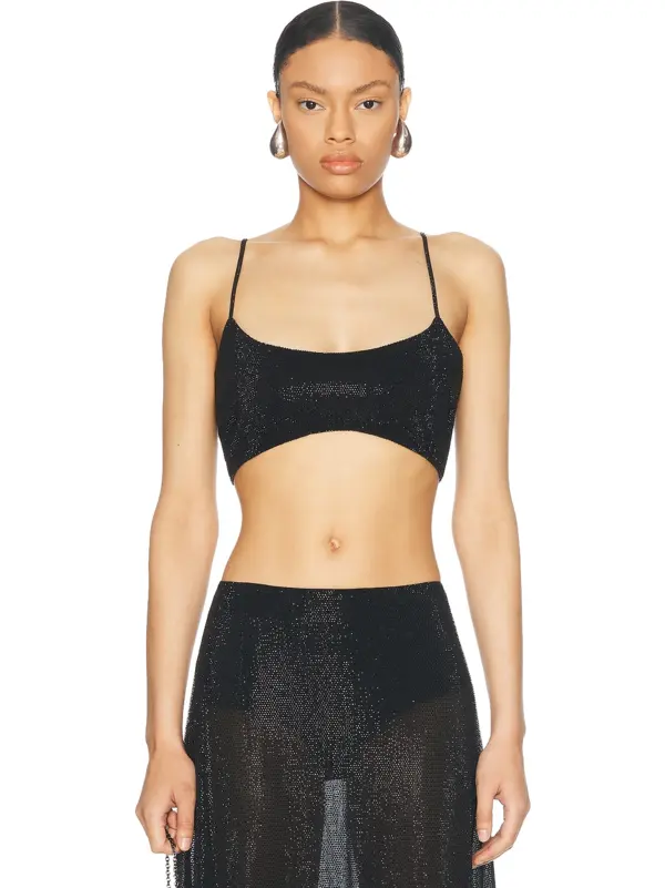 Alexis Poli Cropped Top - Black