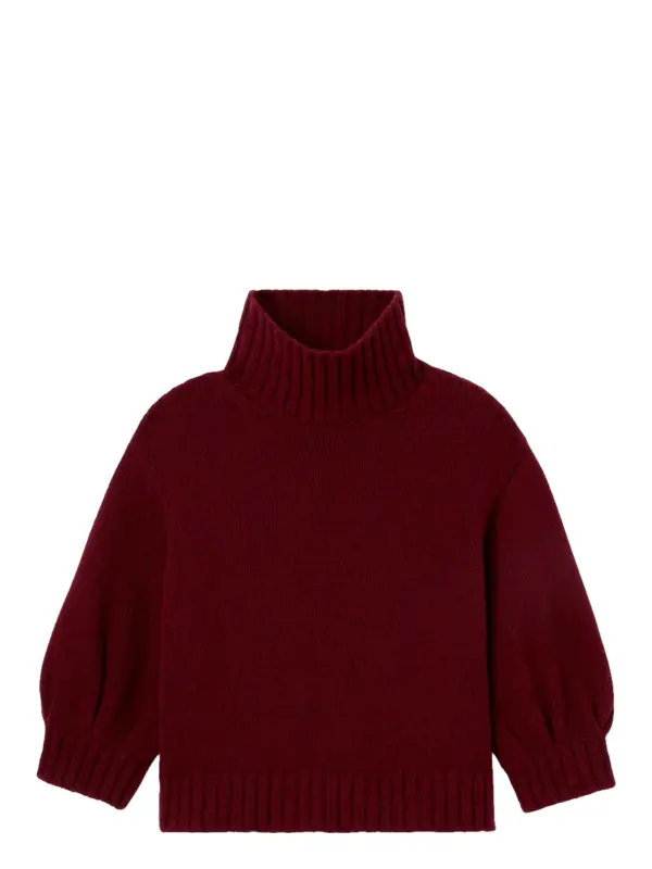 G. LABEL BY GOOP Wool-cashmere Turtleneck - Oxblood