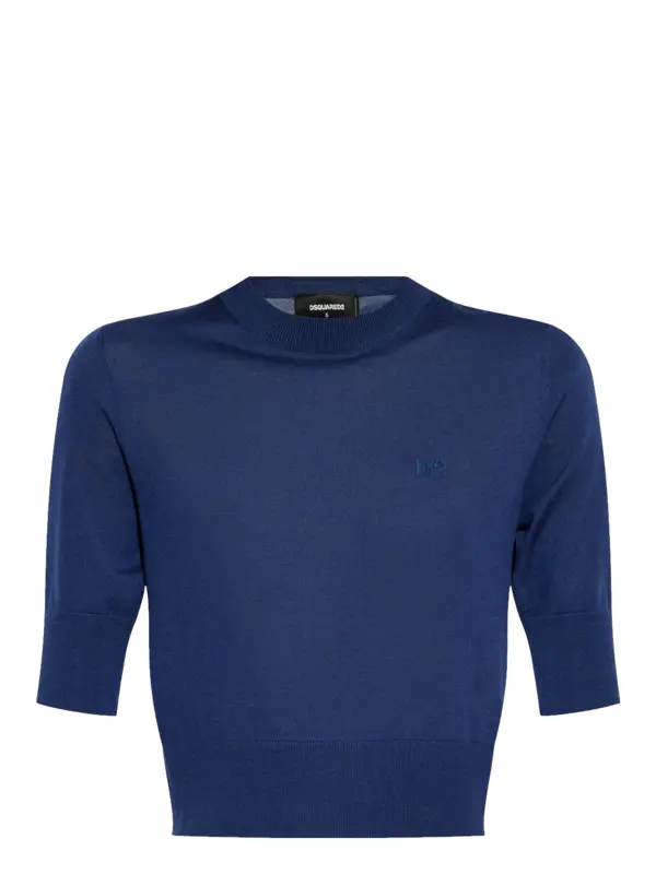 Dsquared2 Logo-embroidered T-shirt - Blue