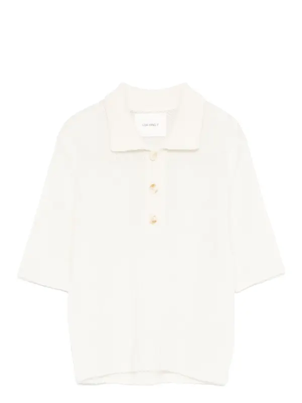 LISA YANG Masy Polo Top - Neutrals