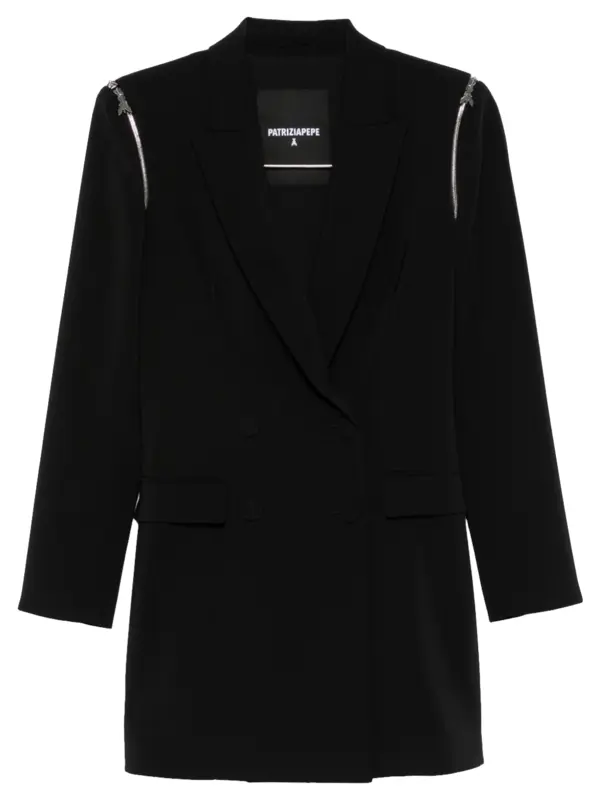 Patrizia Pepe Double-breasted Mini Dress - Black