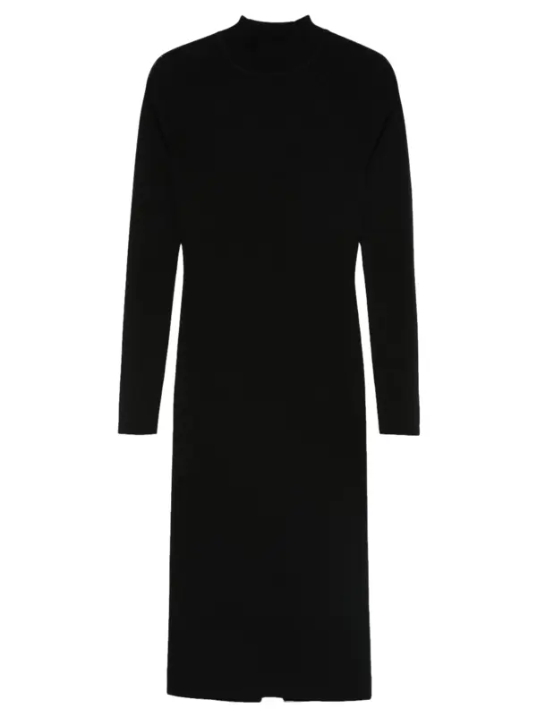 Patrizia Pepe Knitted Midi Dress - Black