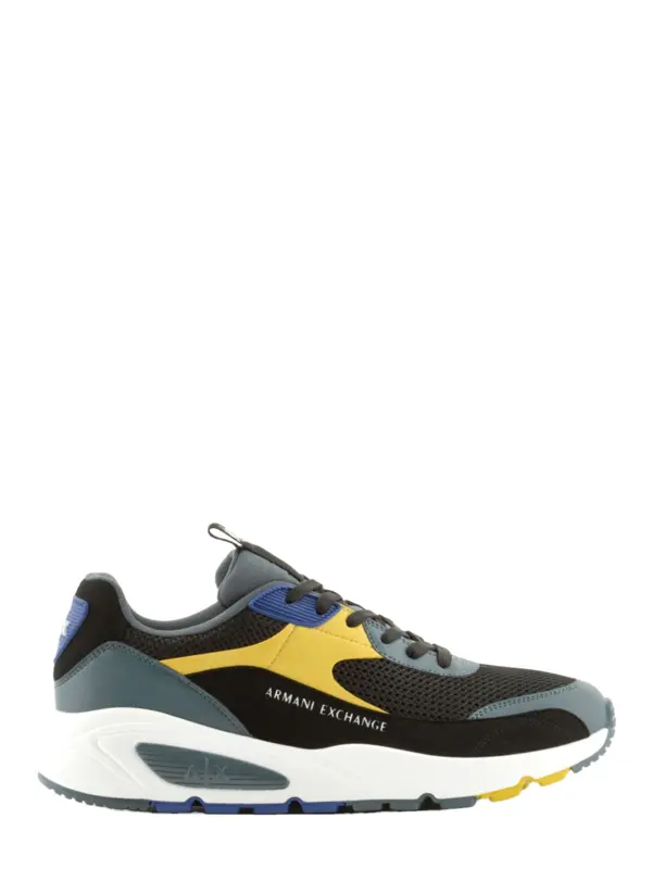Armani Exchange Logo-print Panelled Sneakers - Black