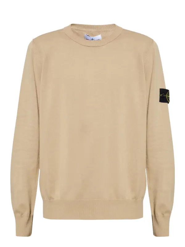 Stone Island Logo-embroidered Sweater - Neutrals