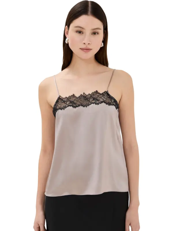 Sablyn Lace-trimmed Cami - Flax