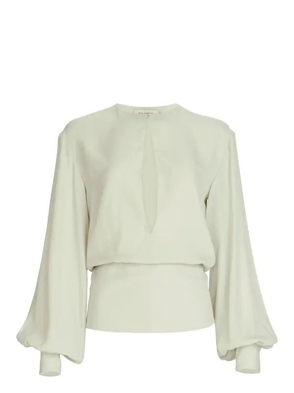 Silvia Tcherassi Covilha Silk Top - Off-white