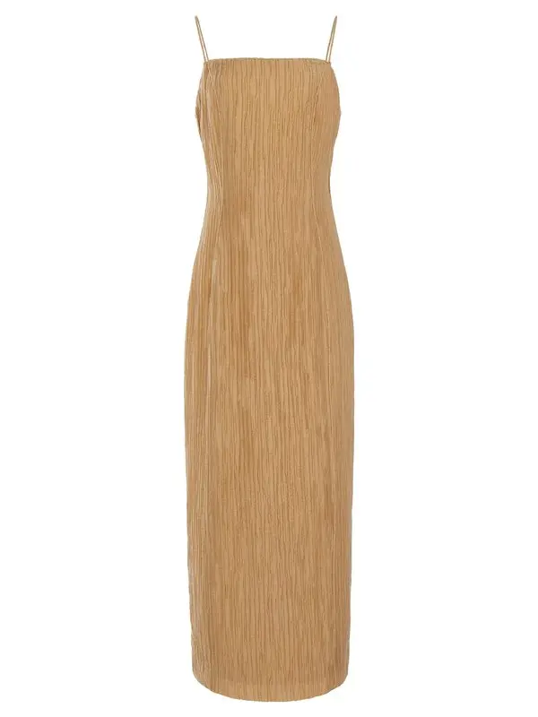 BY MALENE BIRGER Lucille Plissé Midi Dress - Neutral